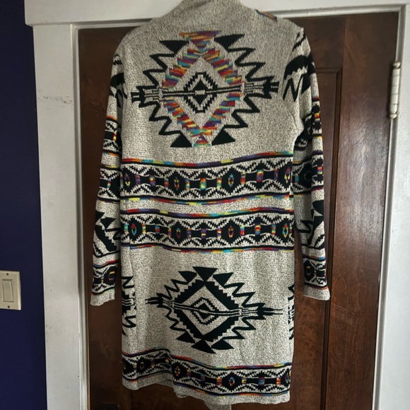 Anthropologie | Sweaters | Northern Angel Boho Aztec Tribal Rainbow ...